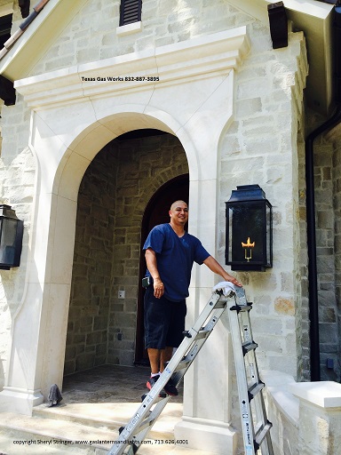 Gas Lantern Installation - Gas Lanterns and Lights